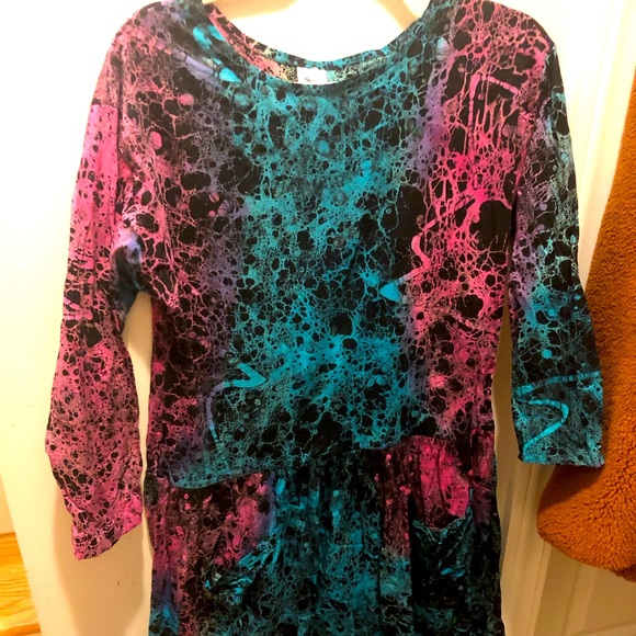 Dresses | Vintage 9s Acid Wash Dress | Poshmark